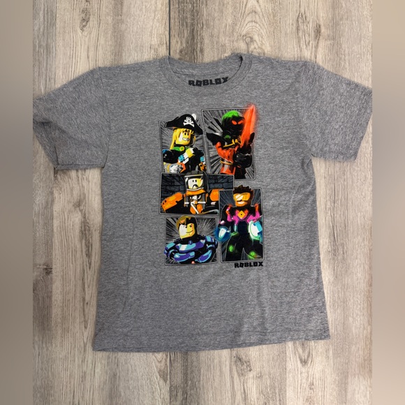 roblox | Shirts & Tops | Roblox Gray Kids Short Sleeve Tshirt | Poshmark